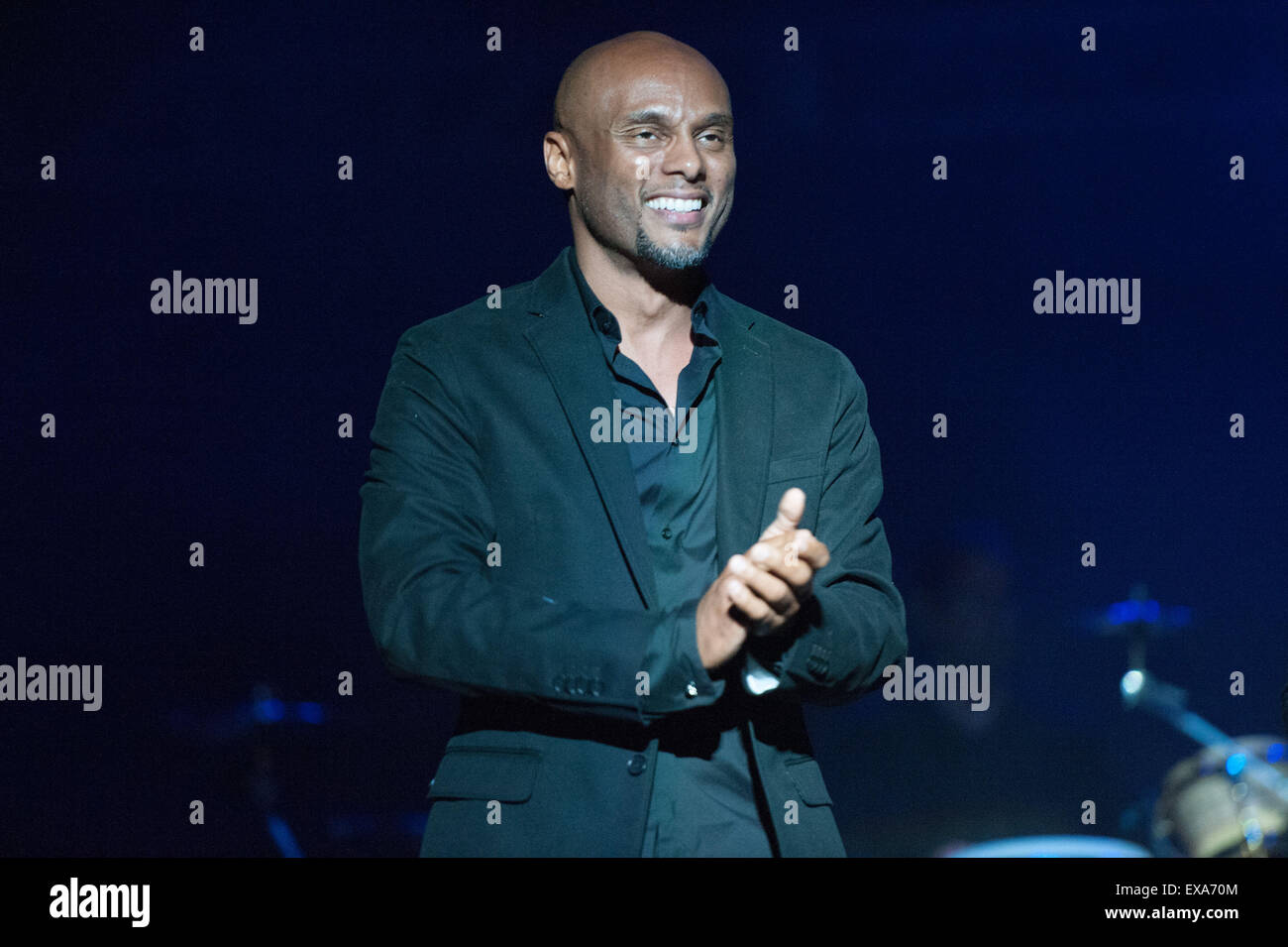 Philadelphia, Pennsylvania, USA. 9th July, 2015. R&B singer, KENNY ...