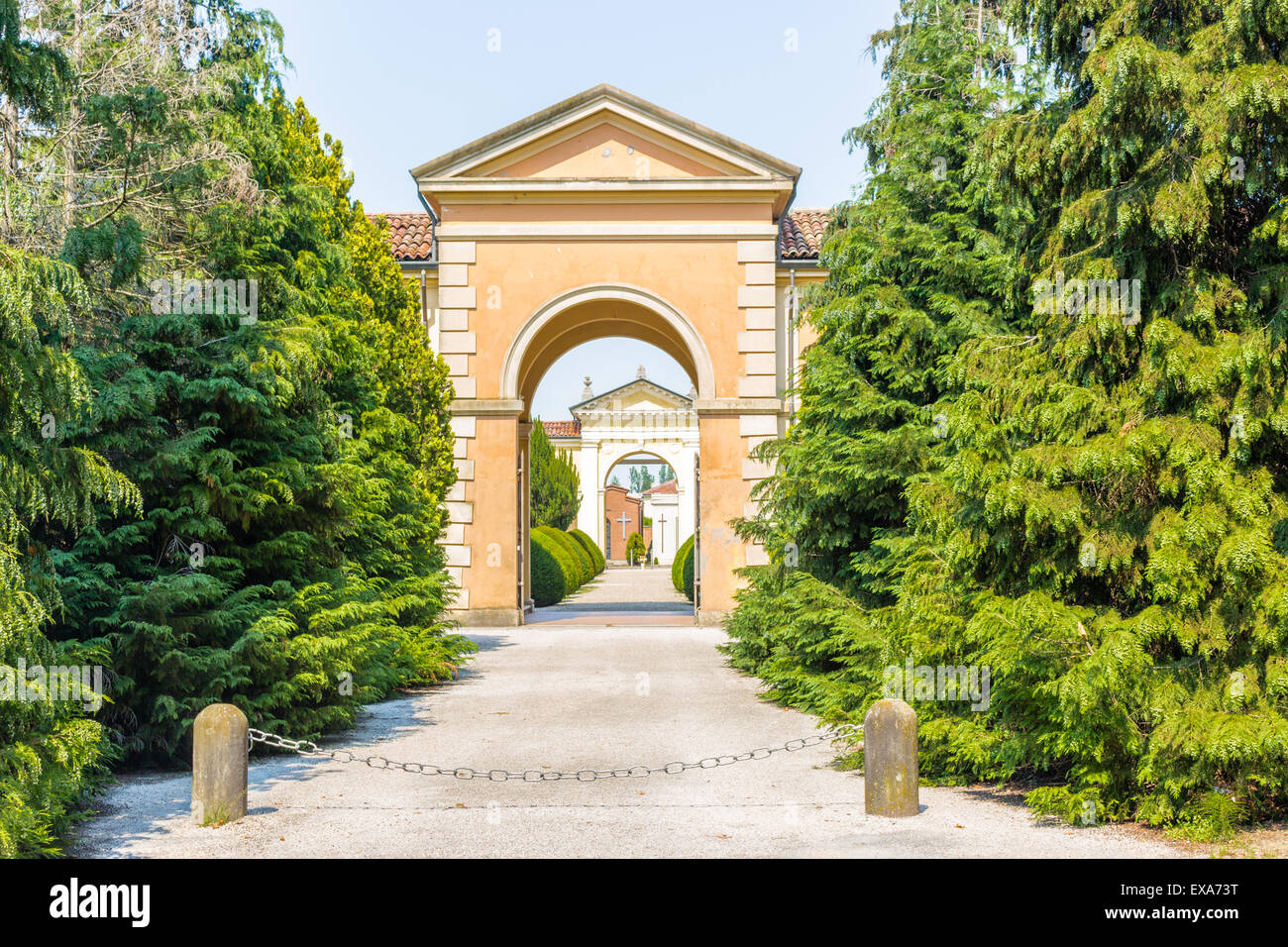 Entry door to a cemetery in the Italian countryside Stock Photo - Alamy