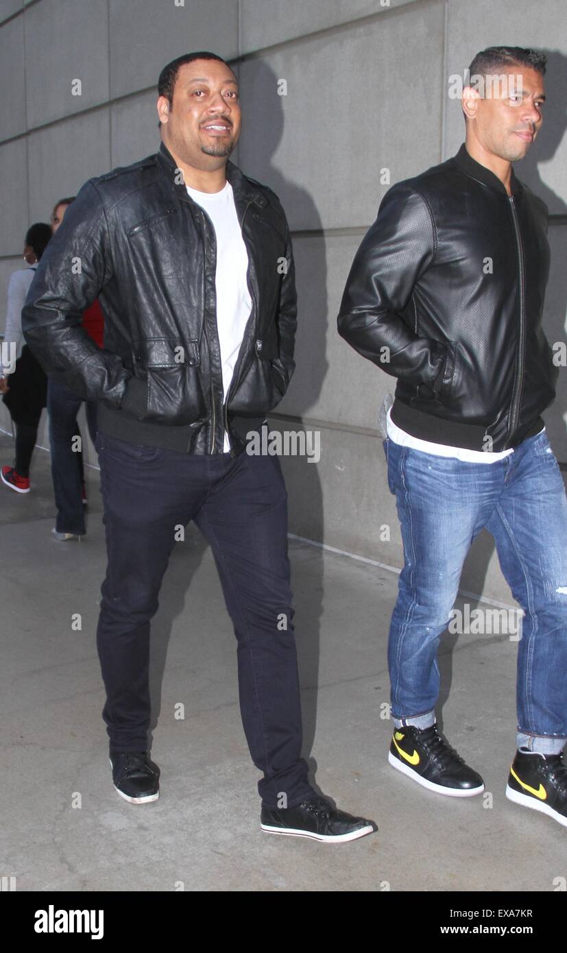 Celebrities arrive at the Staples Center to watch the Houston Rockets ...