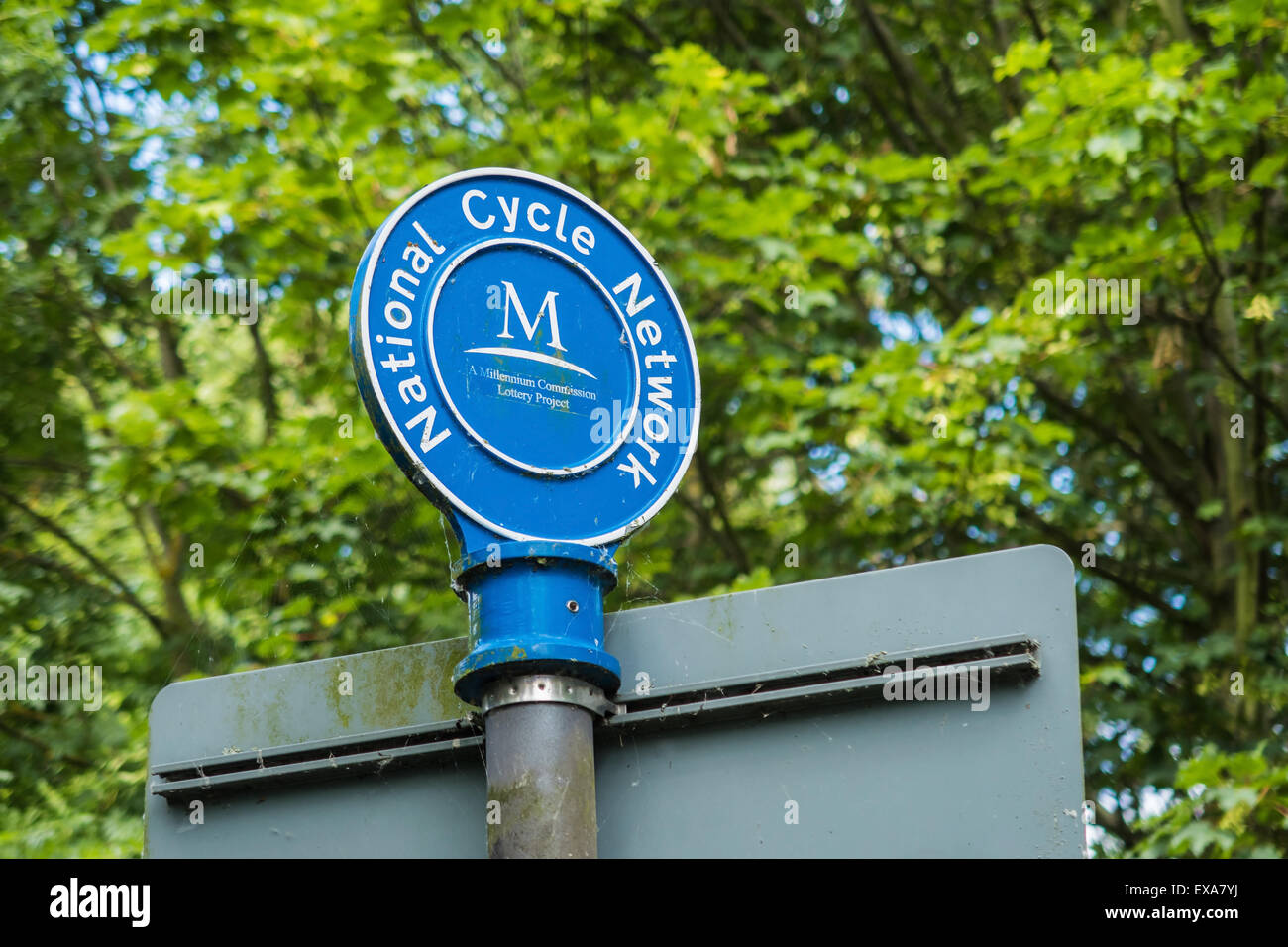 A signpost showing the National Cycle Network sign Stock Photo - Alamy