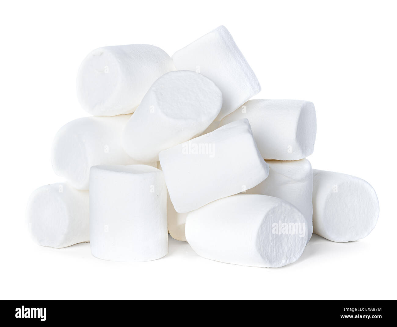 Marshmallow isolated on white background Stock Photo - Alamy