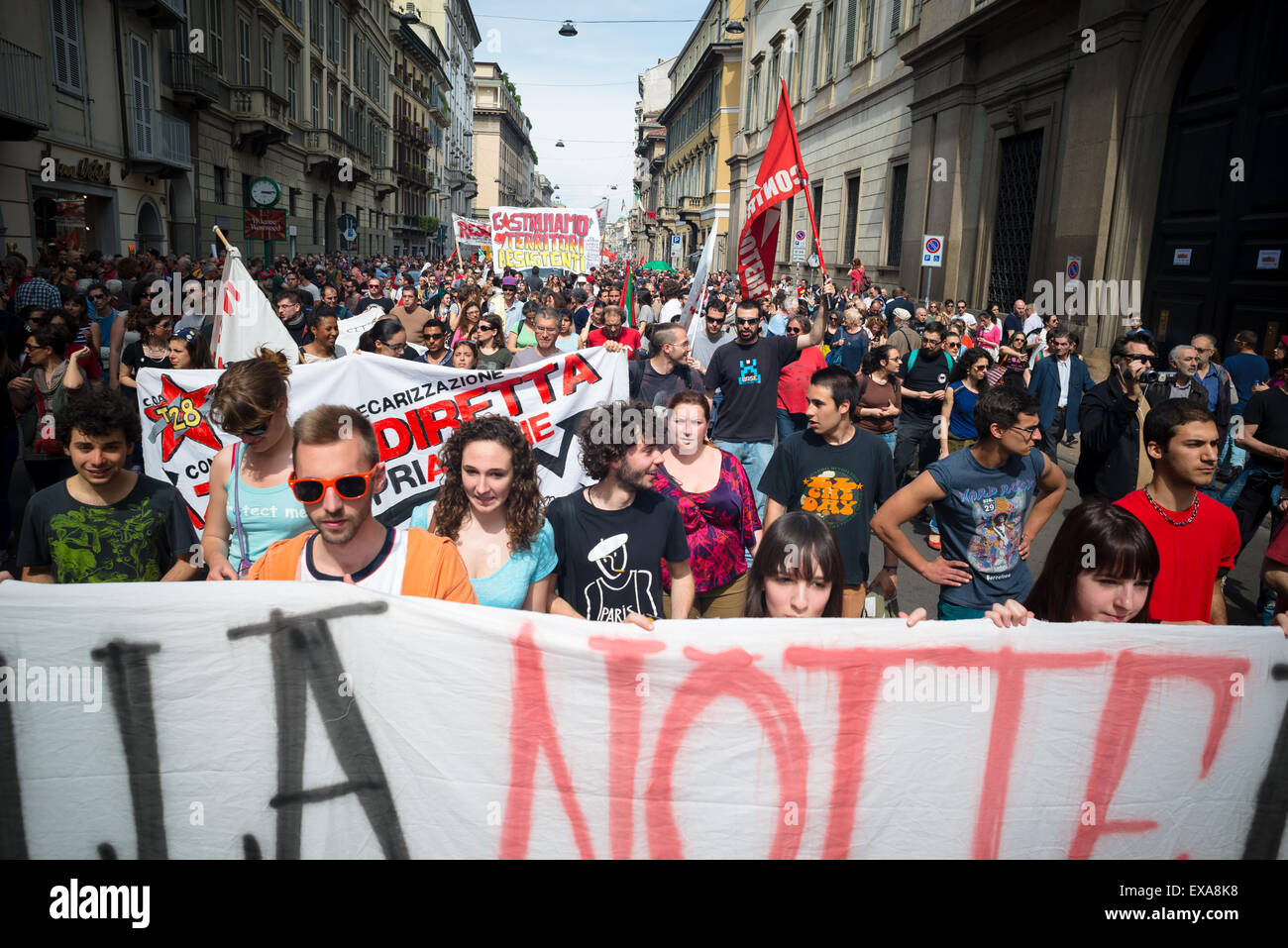 MILAN, ITALY - APRIL 25: celebration of liberation held in Milan on 25 ...