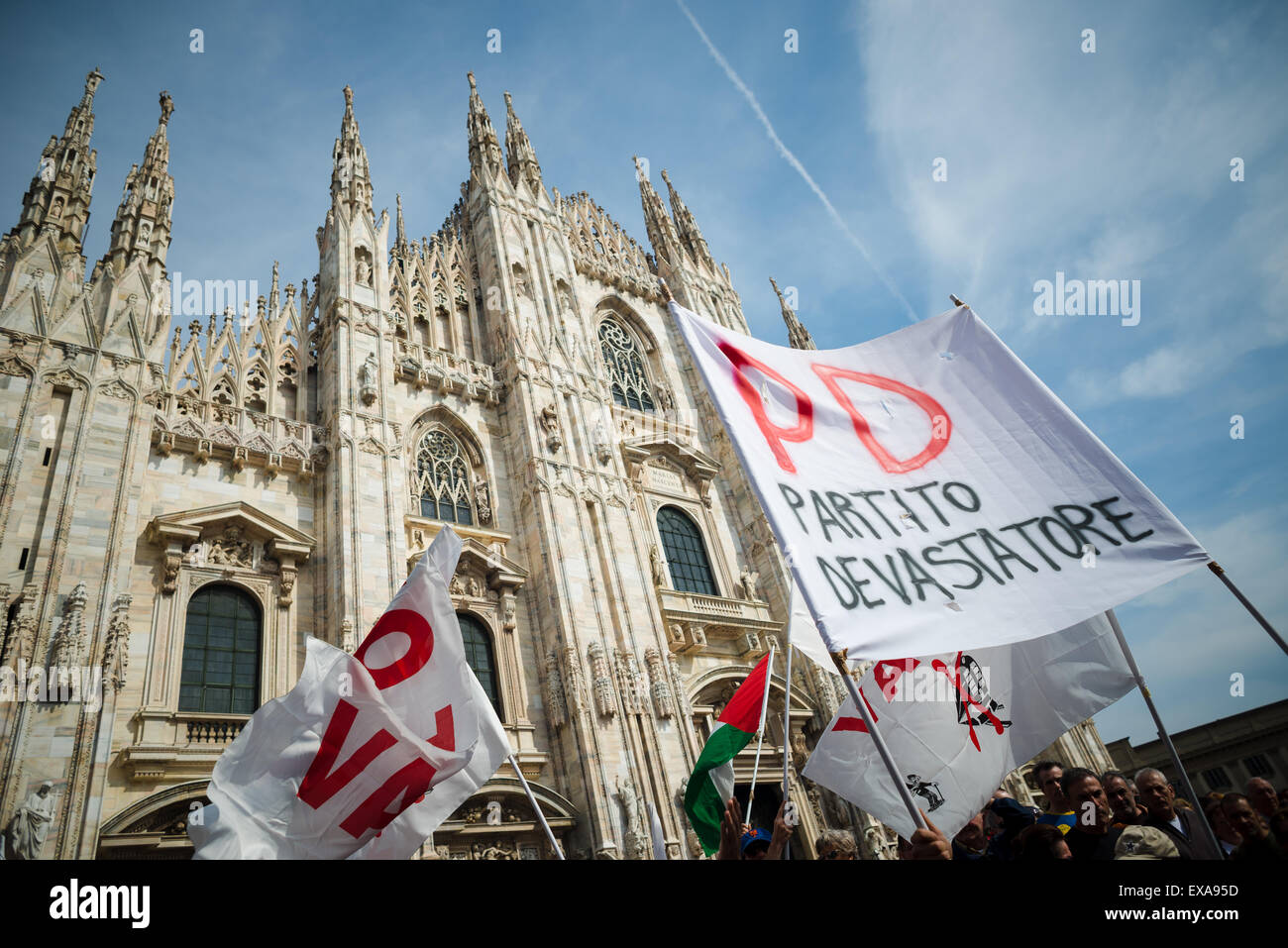 MILAN, ITALY - APRIL 25: celebration of liberation held in Milan on 25 ...