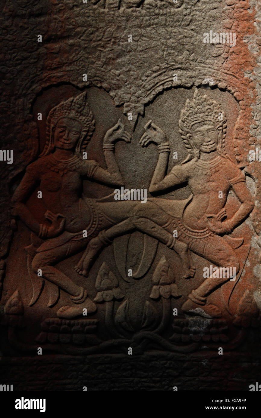 Bas reliefs hindu myths temple hi-res stock photography and images - Alamy