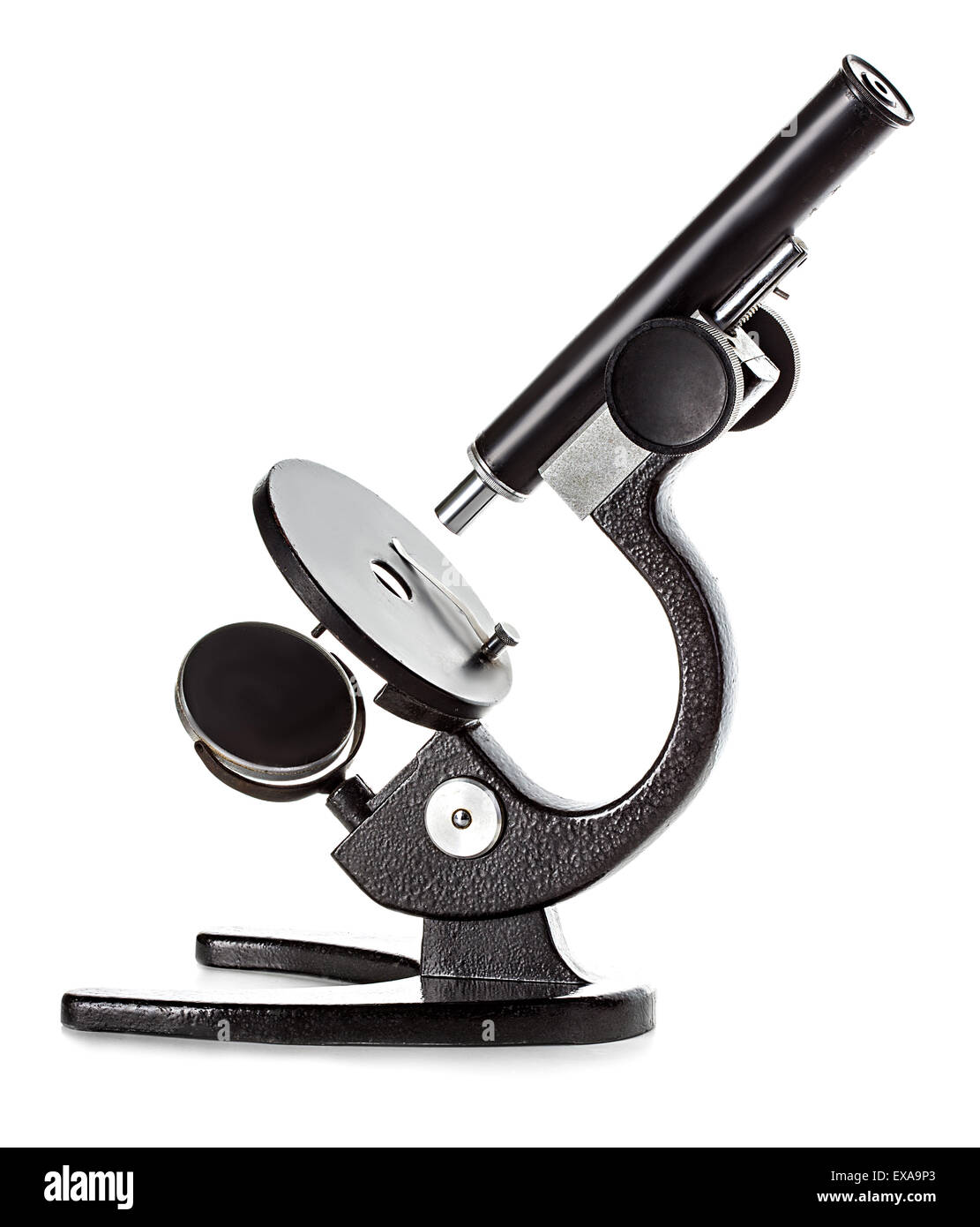 Microscope isolated on white background Stock Photo - Alamy