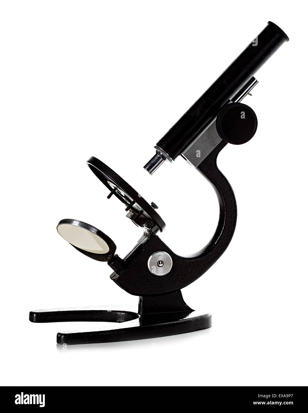 Microscope isolated on white background Stock Photo - Alamy