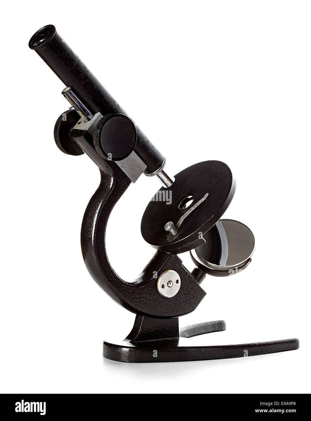 Microscope isolated on white background Stock Photo - Alamy