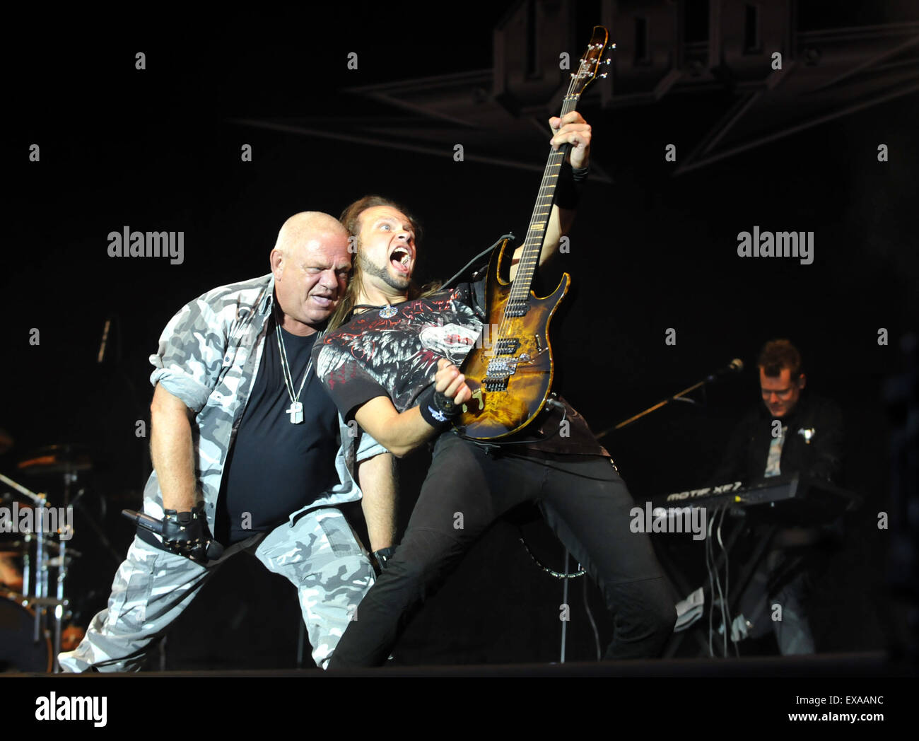 Vizovice, Czech Republic. 9th July, 2015. Singer Udo Dirkschneider ...