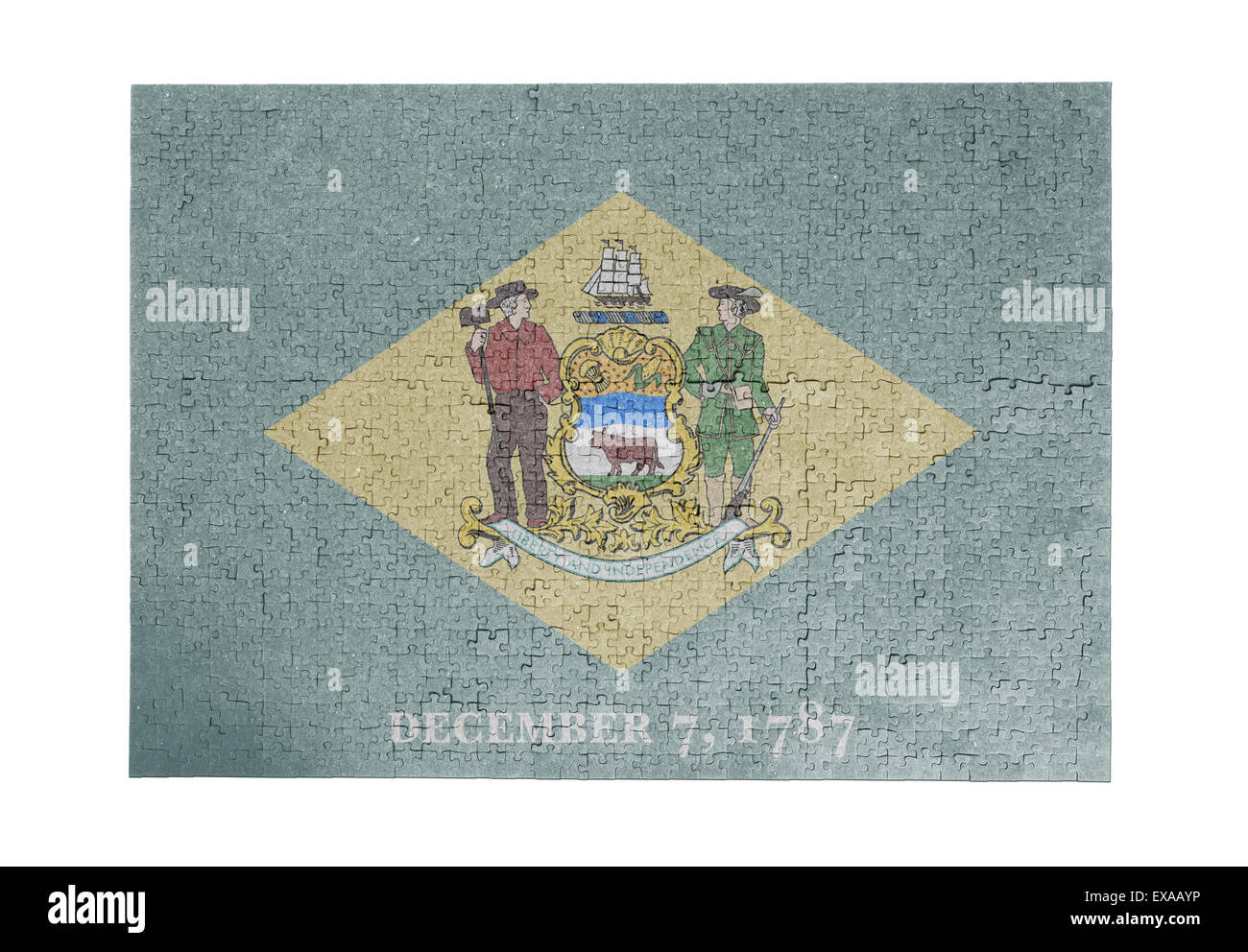 Large jigsaw puzzle of 1000 pieces - flag - Delaware Stock Photo - Alamy