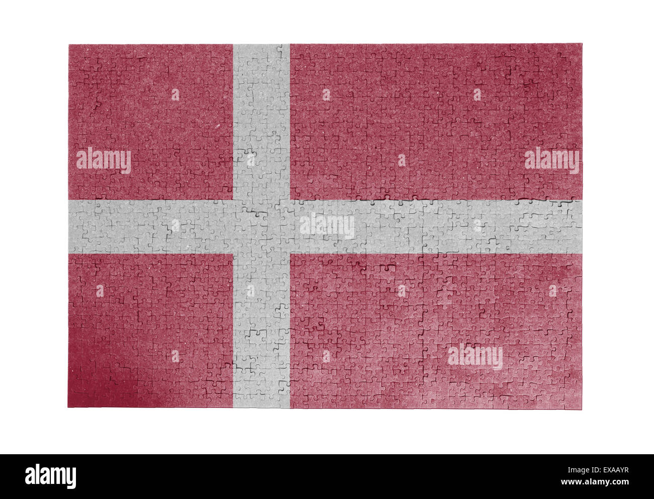 Large jigsaw puzzle of 1000 pieces - flag - Denmark Stock Photo - Alamy