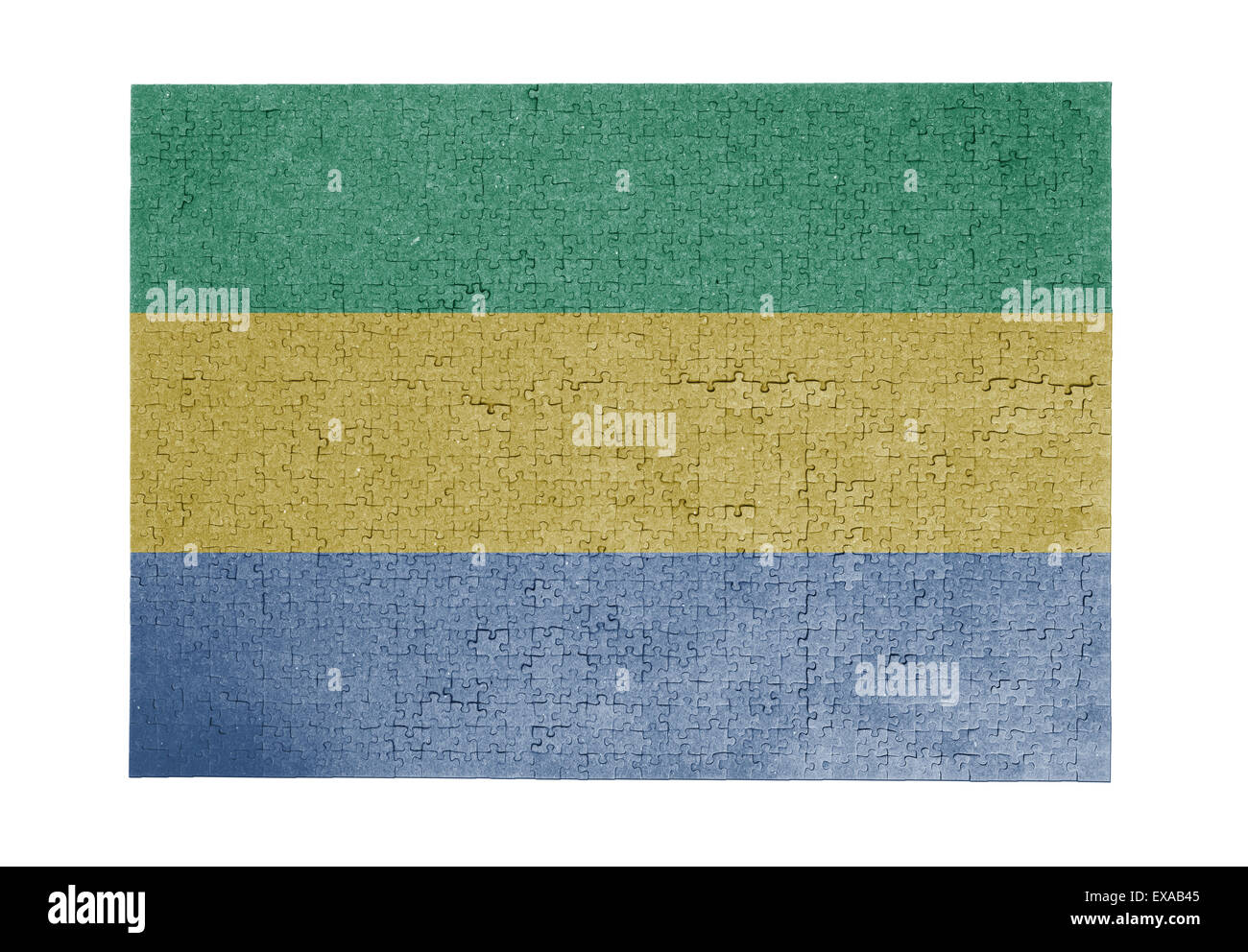 Large jigsaw puzzle of 1000 pieces - flag - Gabon Stock Photo - Alamy