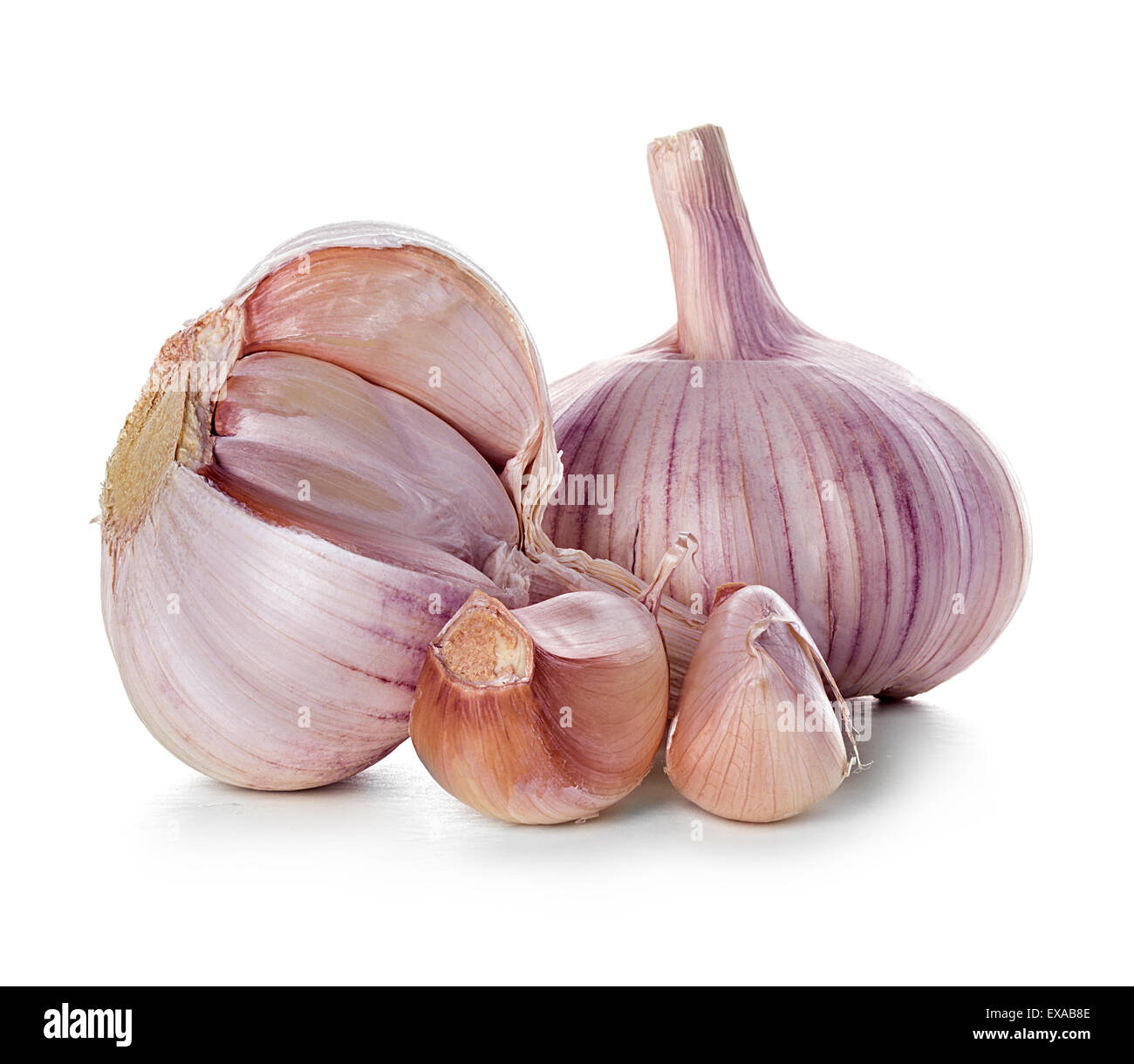 Garlic isolated on white background Stock Photo - Alamy