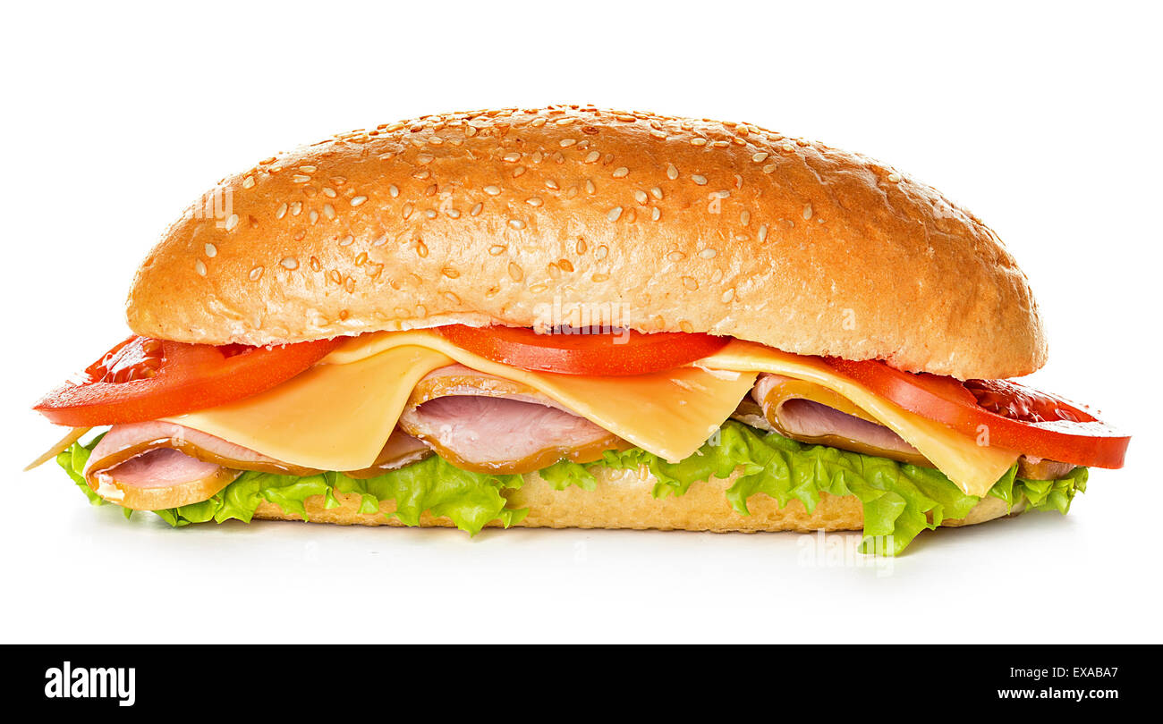 Big sandwich ham cheese lettuce tomato hi-res stock photography and ...