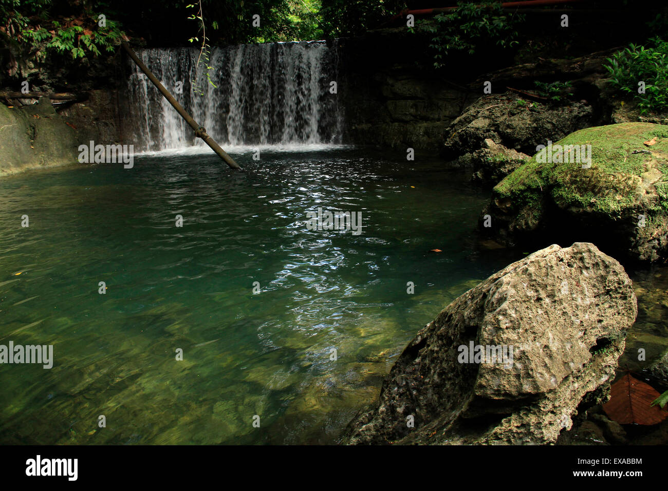 Talaud, Indonesia. 04th July, 2015. The beauty of waterfalls Ampadoap ...