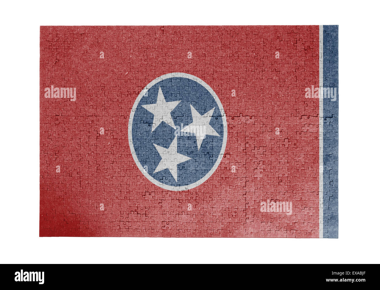 Large jigsaw puzzle of 1000 pieces - flag - Tennessee Stock Photo - Alamy