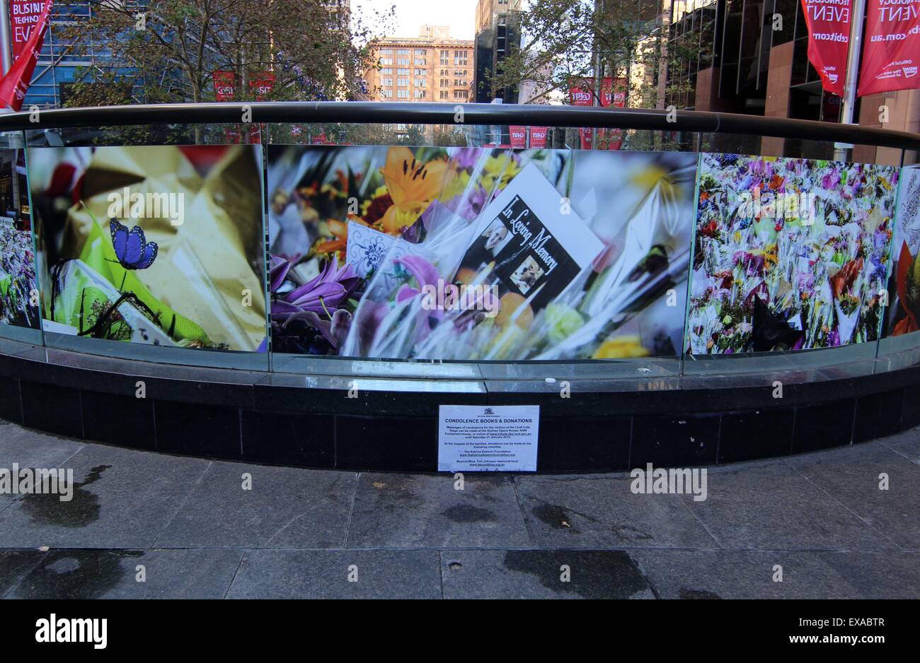 Sydney Hostage Crisis Martin Place Memorial Lindt Cafe Stock Photo - Alamy
