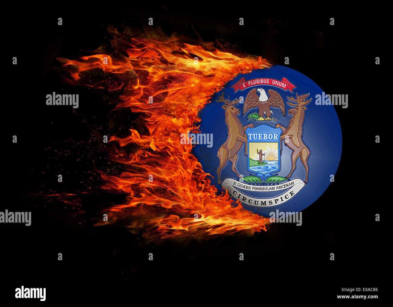 Flag of the michigan hi-res stock photography and images - Alamy