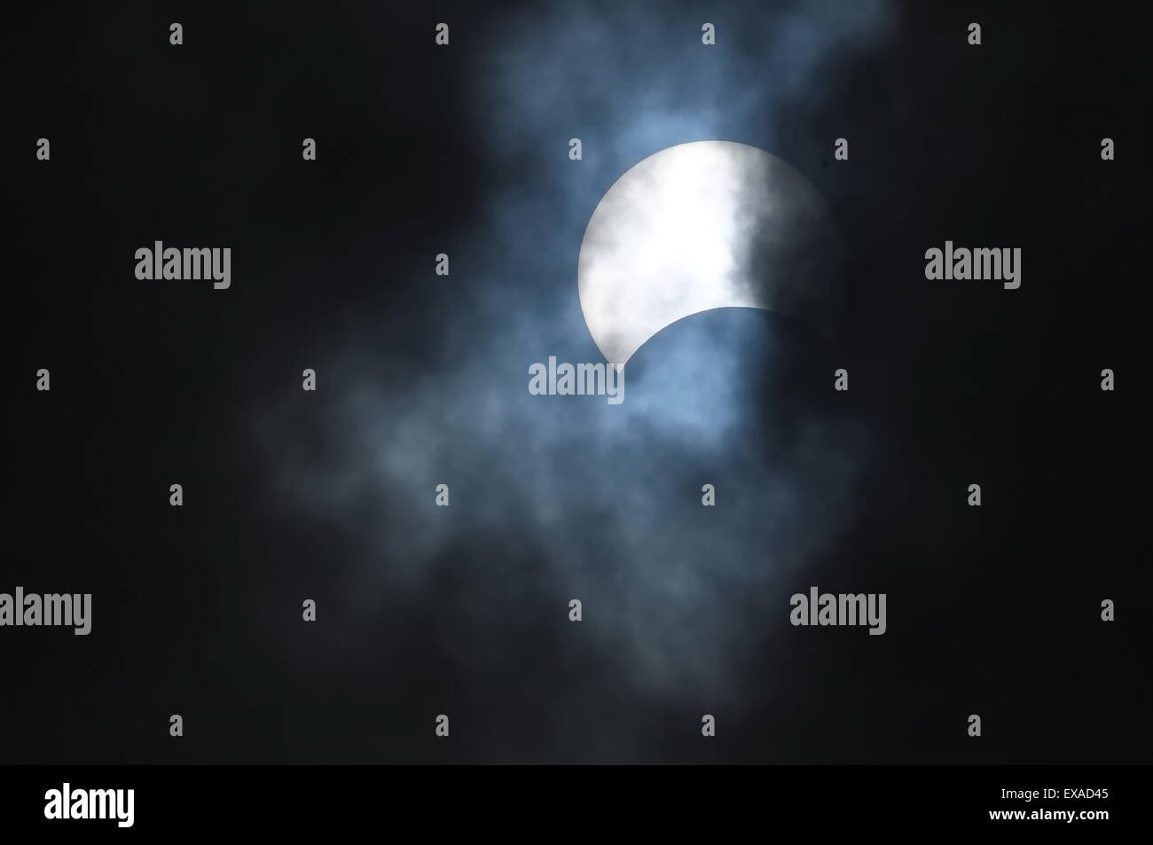 Partial Solar Eclipse Stock Photo - Alamy