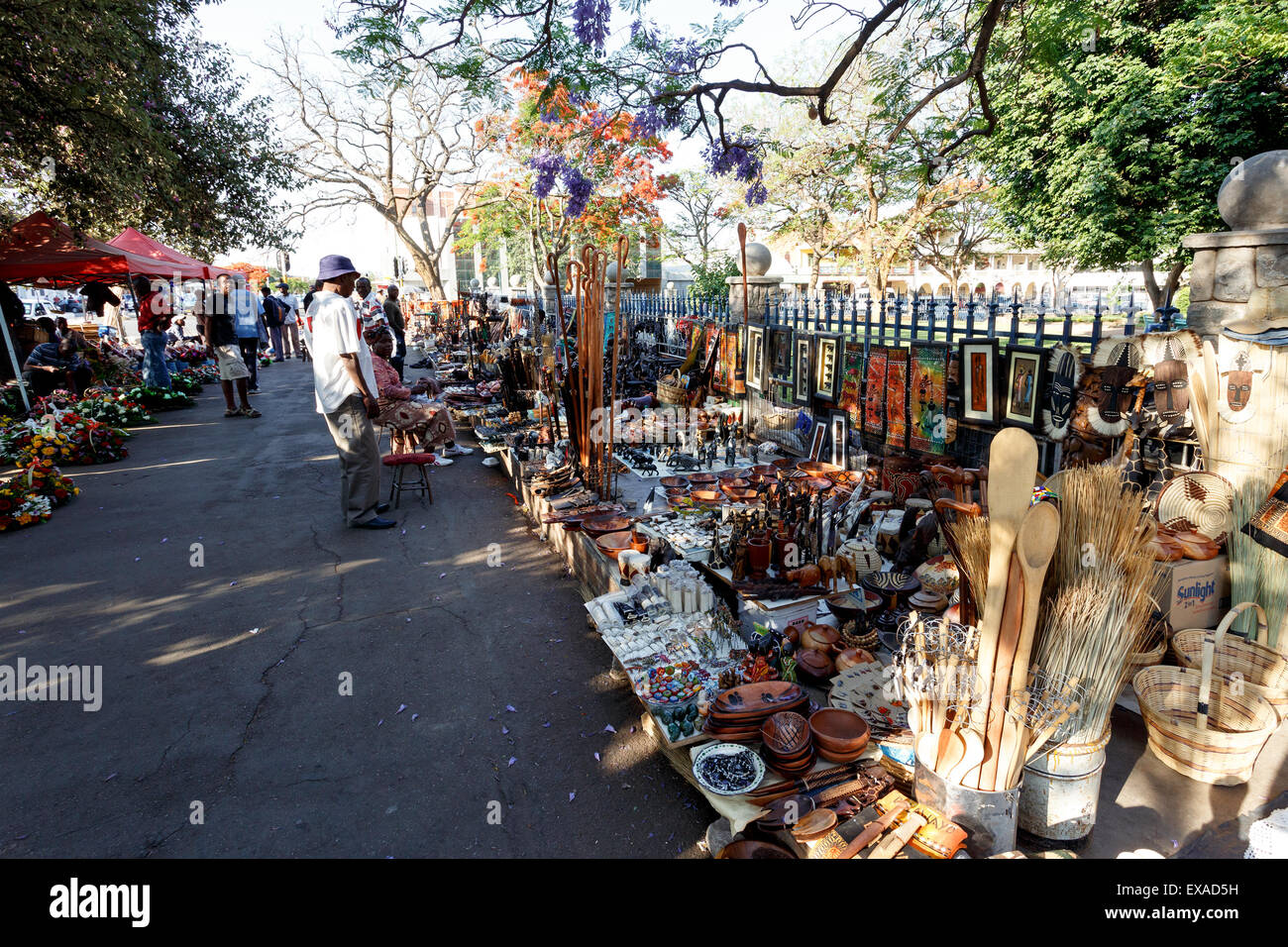 ZIMBABWE, BULAWAYO, OCTOBER 27: Market place on street in the second ...