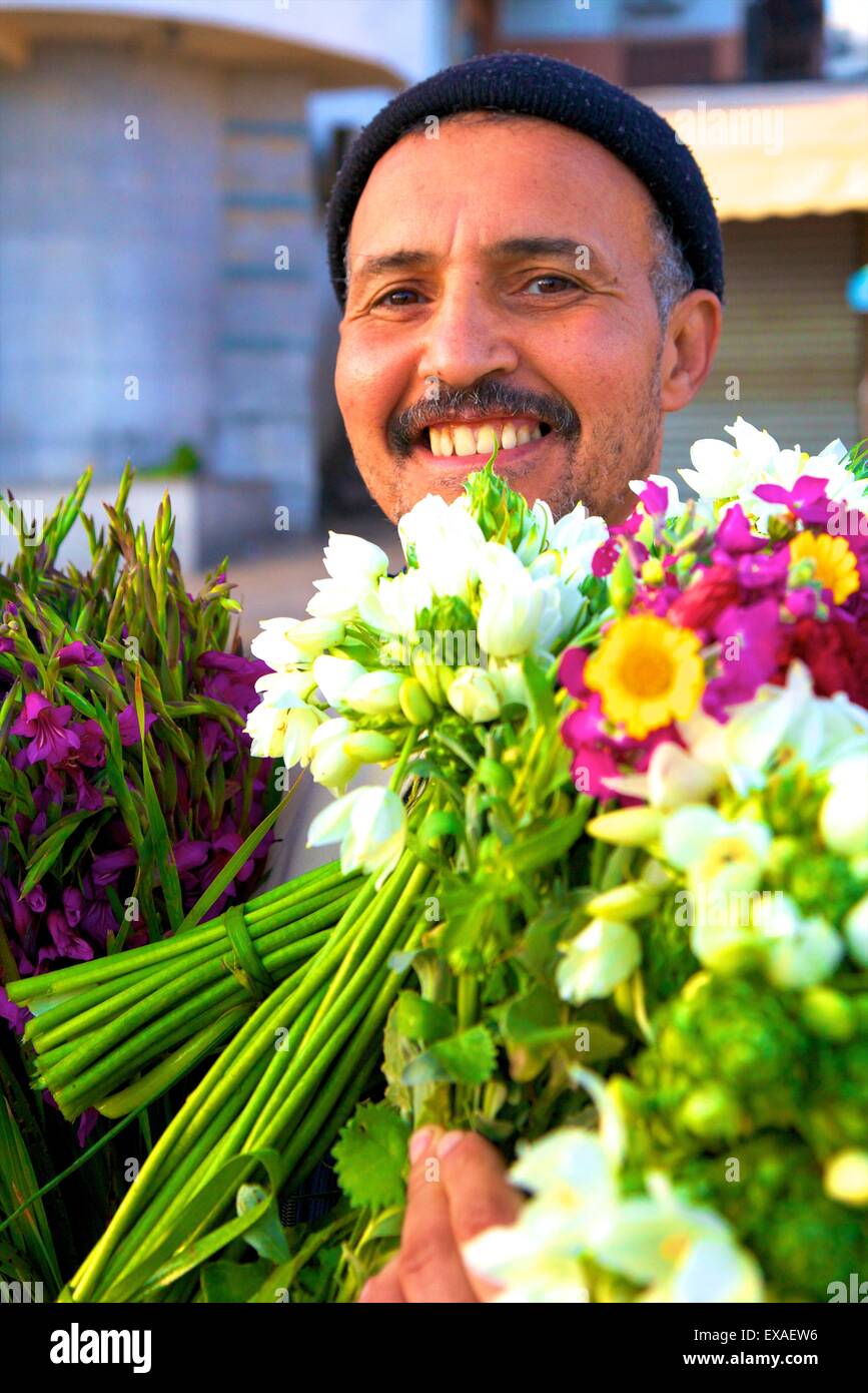 Flower seller, Tangier, Morocco, North Africa, Africa Stock Photo - Alamy
