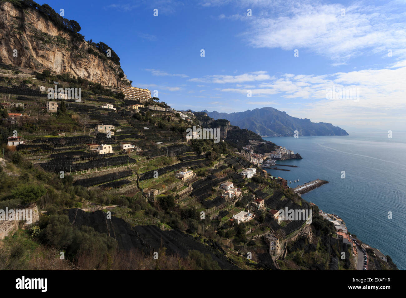 View towards Amalfi, from Pastena, Costiera Amalfitana (Amalfi Coast ...