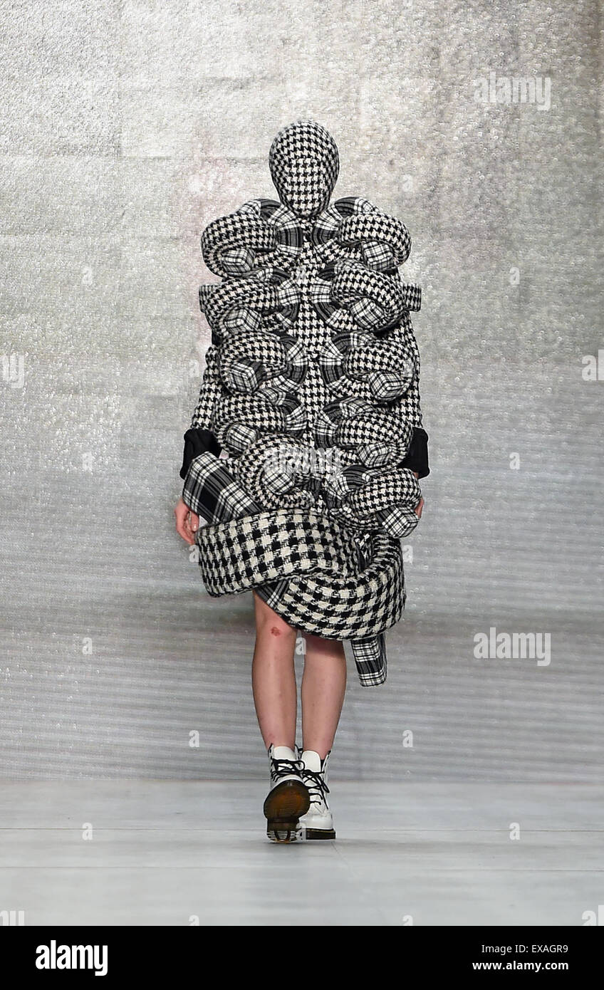 Berlin, Germany. 09th July, 2015. A model presenting designs from Syed ...