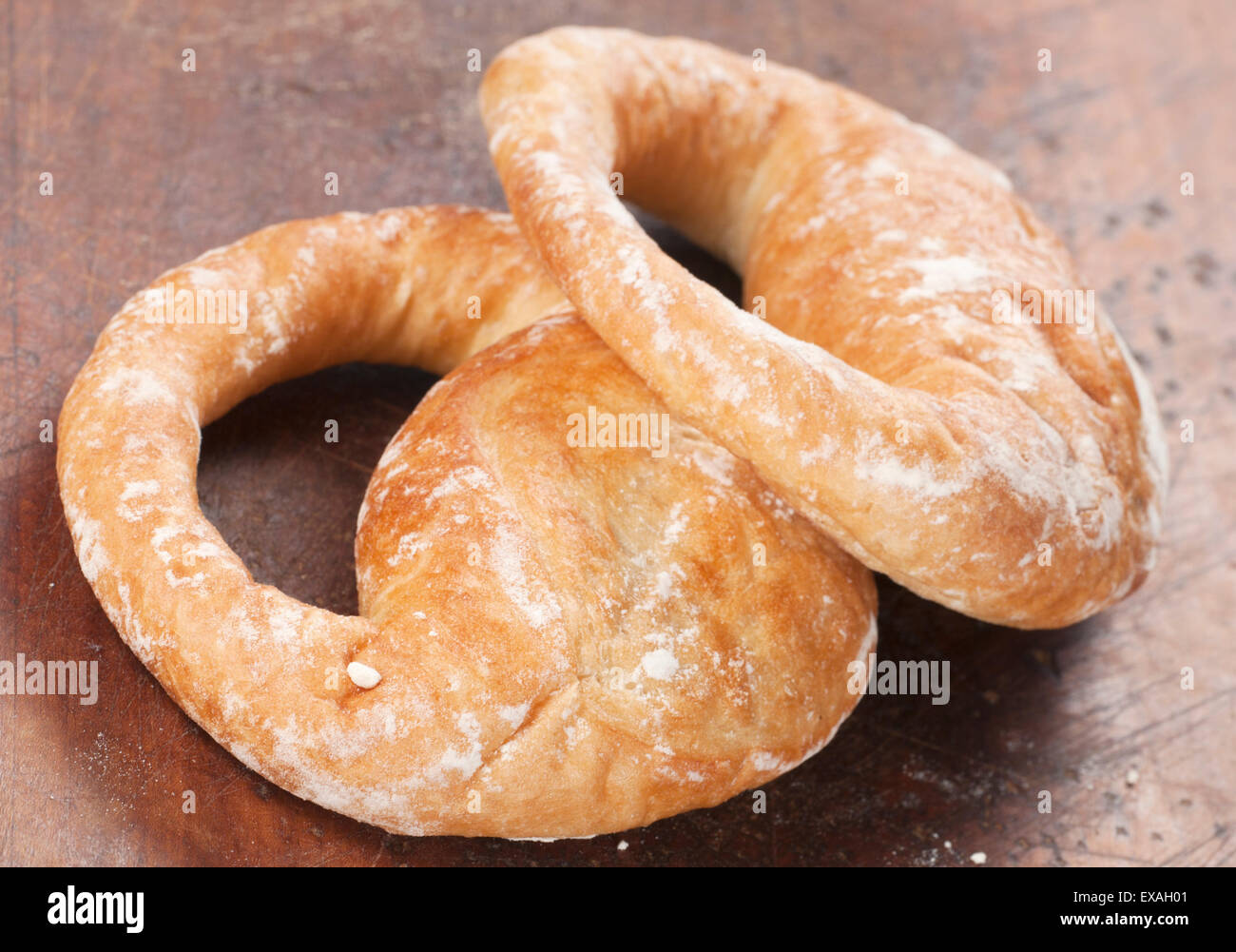 Kolatch - traditional Russian bread (pocket-shaped bun Stock Photo - Alamy