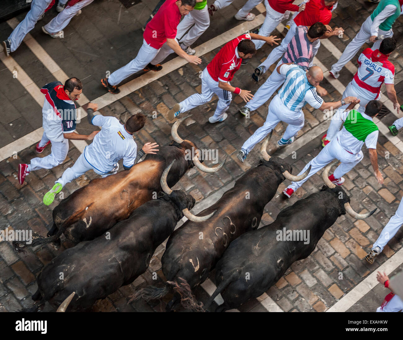 Running of the bulls hi-res stock photography and images - Alamy