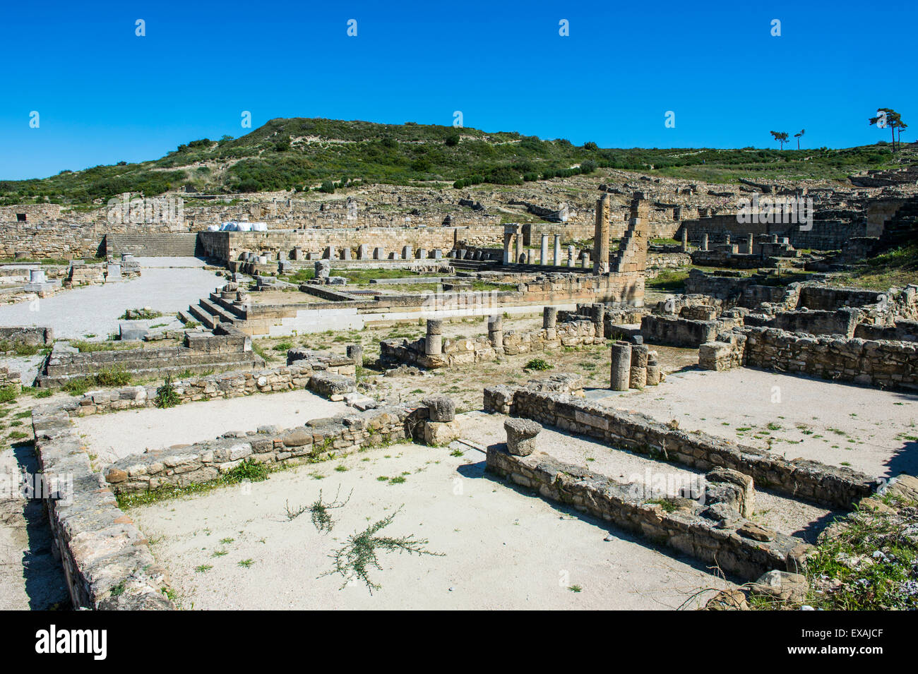 Ruins of ancient Kameiros, Kalavarda, Rhodes, Dodecanese Islands, Greek ...