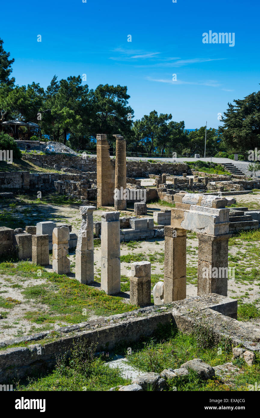 Ruins of ancient Kameiros, Kalavarda, Rhodes, Dodecanese Islands, Greek ...