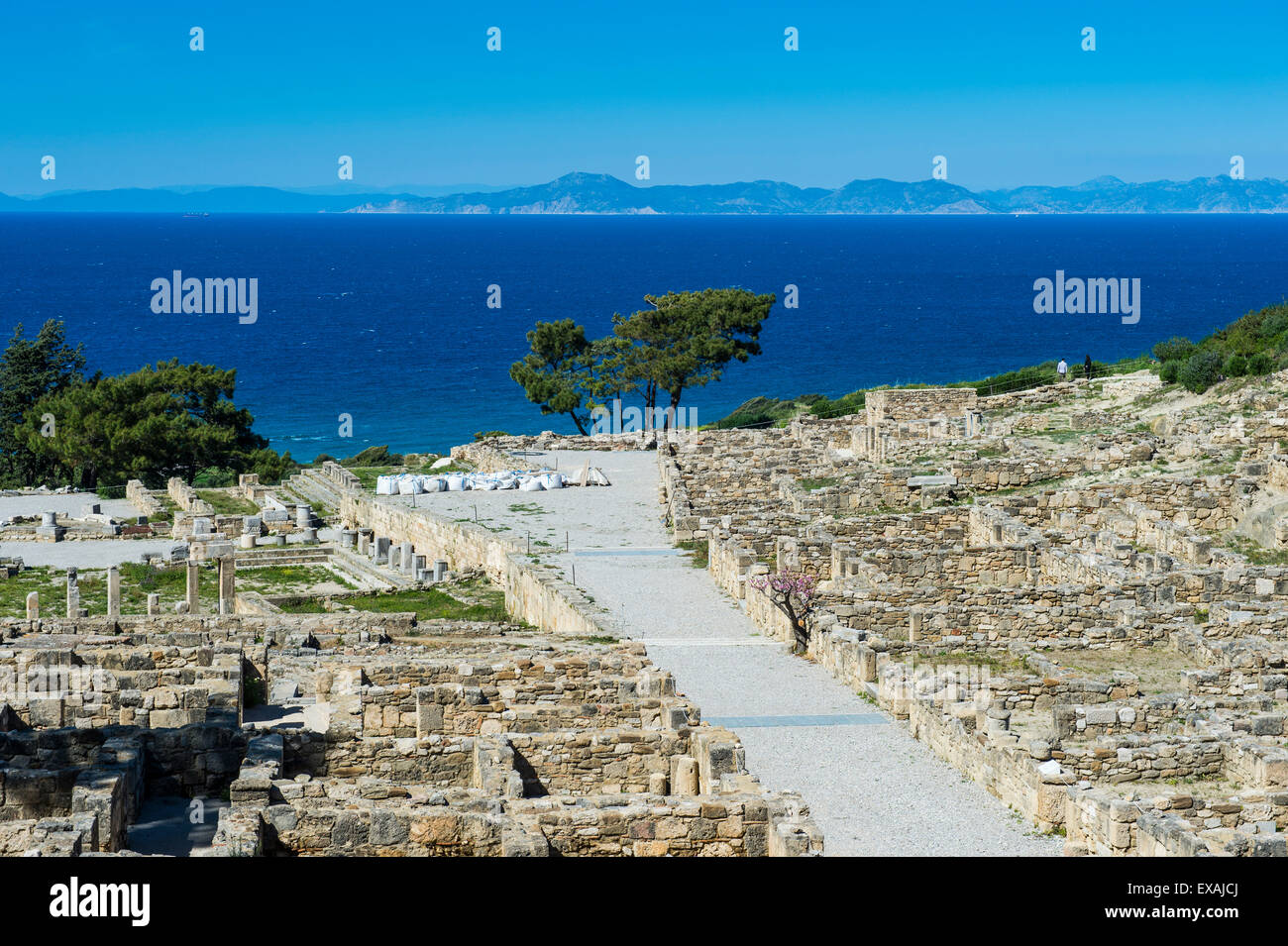 Ruins of ancient Kameiros, Kalavarda, Rhodes, Dodecanese Islands, Greek ...