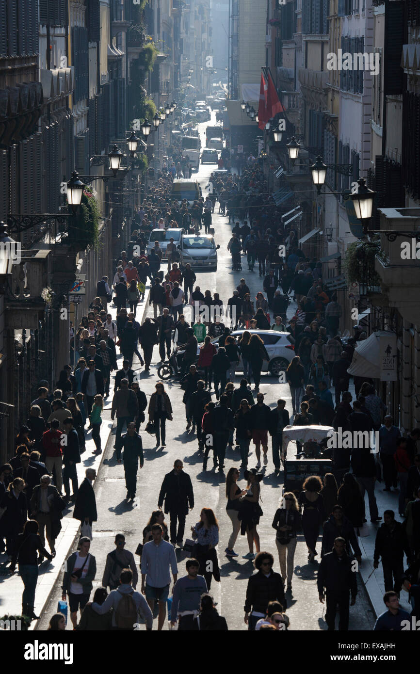 Via Condotti shopping street, Rome, Lazio, Italy, Europe Stock Photo ...