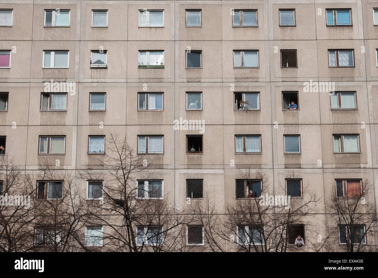 House Building Windows Berlin Germany Stock Photo - Alamy