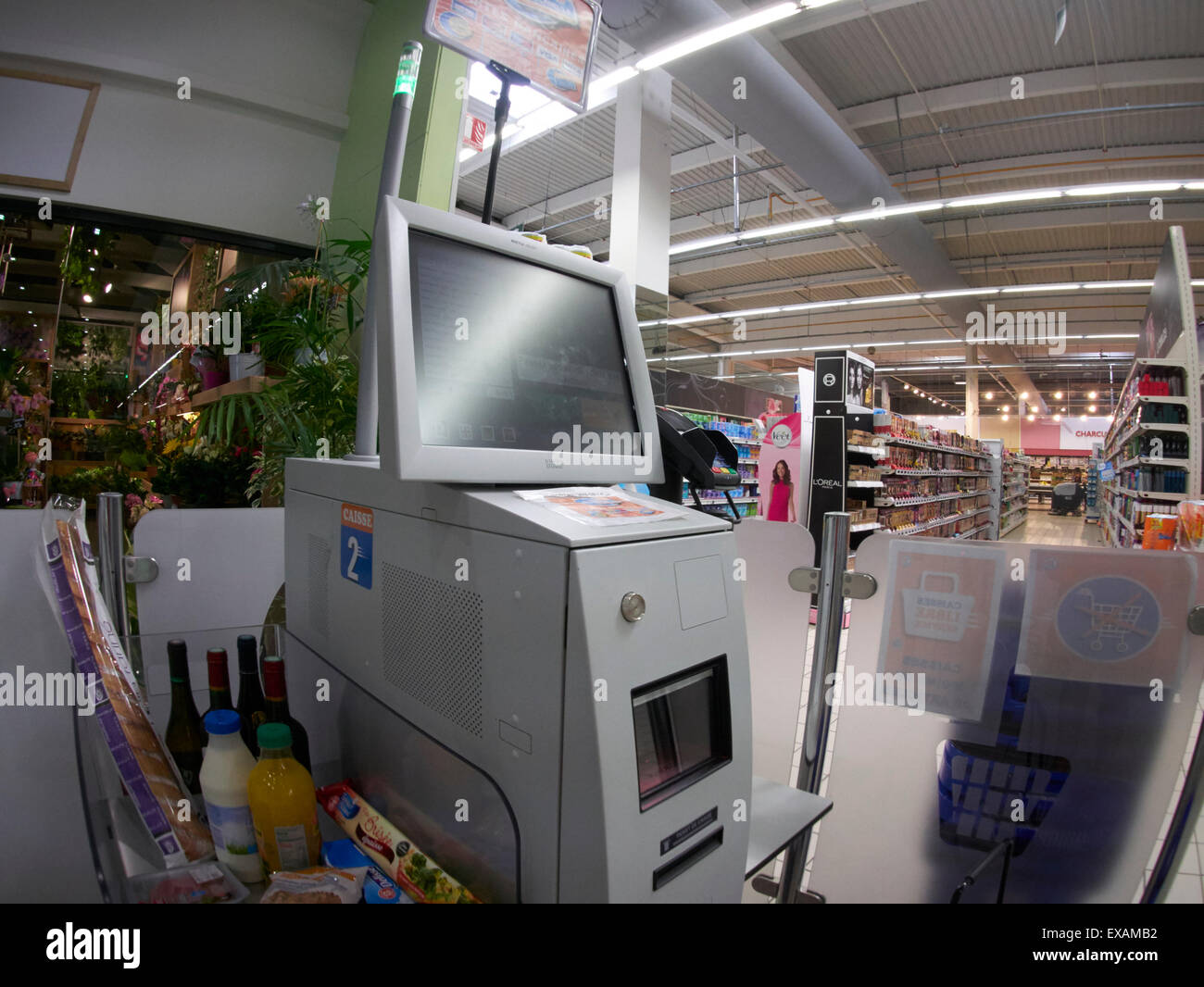 Self-service check-out facilities are becoming increasingly popular in ...