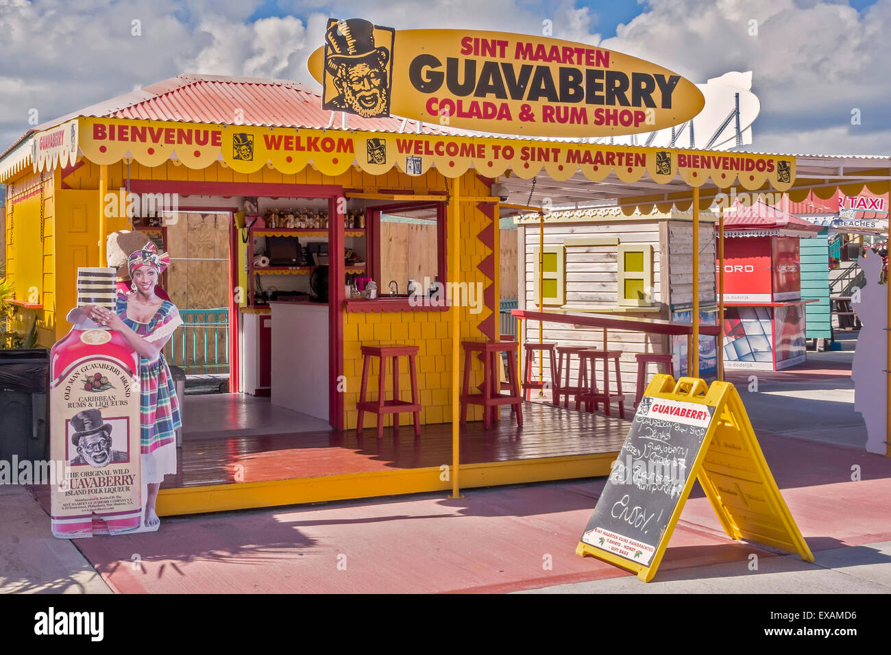 Rum Shop and Bar Saint Martin West Indies Stock Photo - Alamy