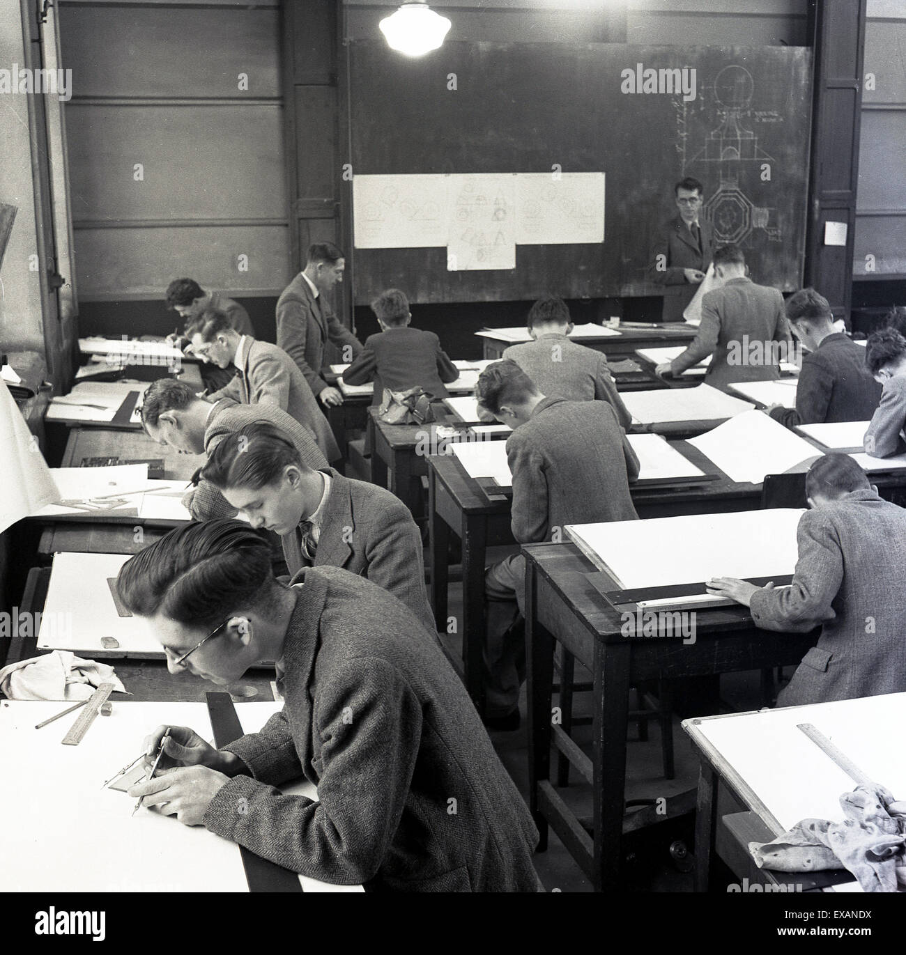 Technical drawing 1950s hi-res stock photography and images - Alamy