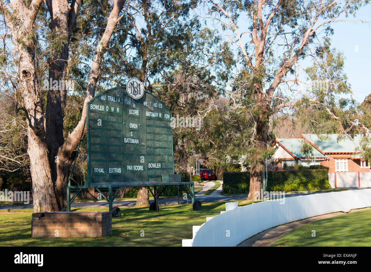 cricket scoreboard at the Donald Bradman museum in Bowral, new south ...