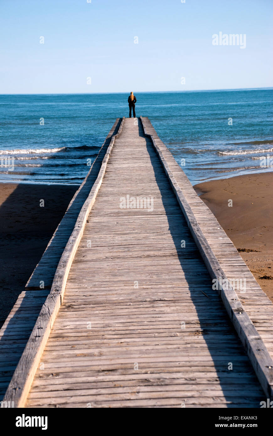 Caorle sea deck Stock Photo - Alamy