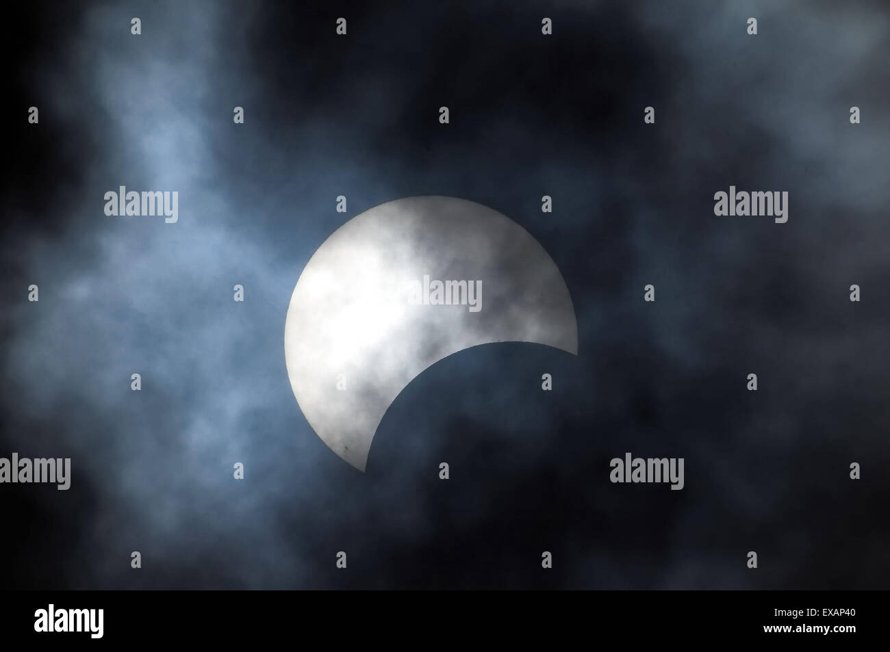Partial Solar Eclipse Stock Photo - Alamy