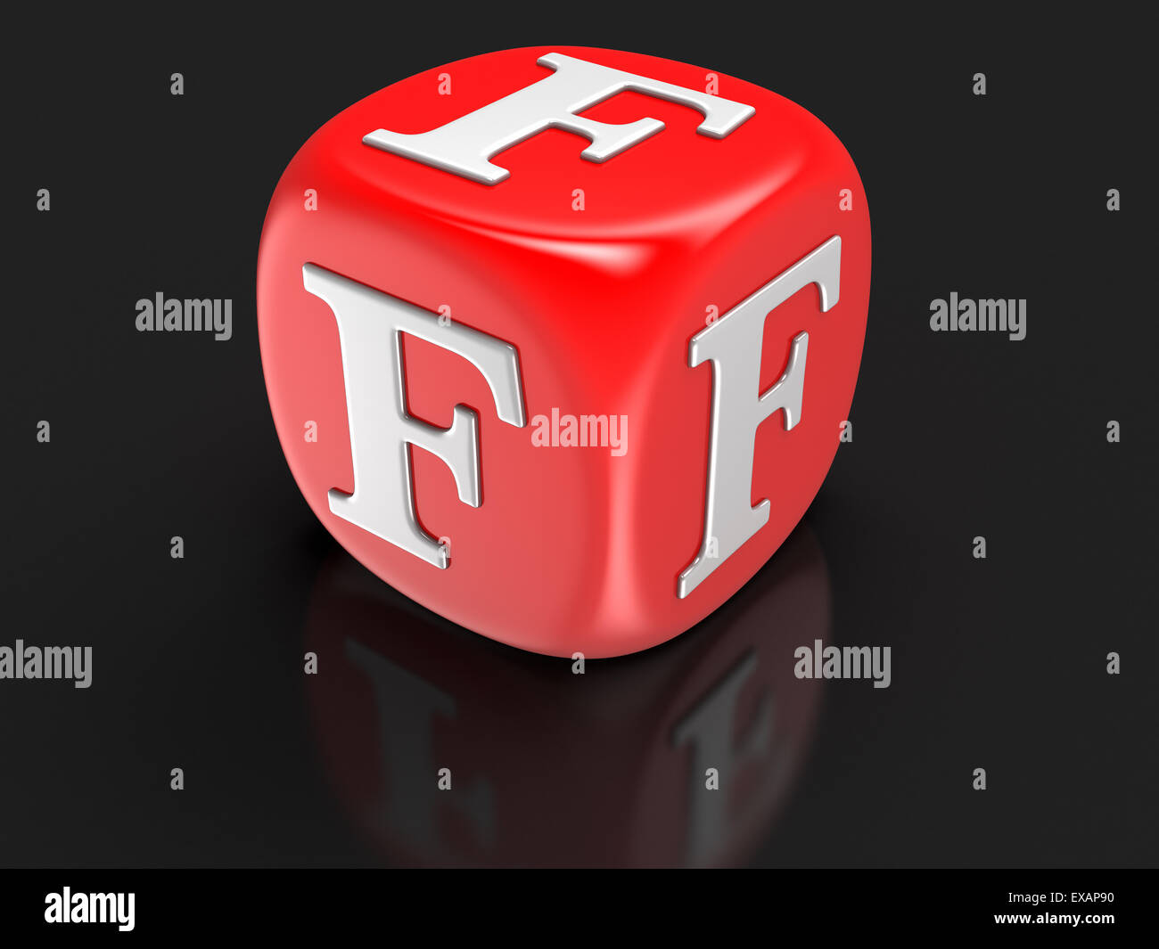 Dice with letter F (clipping path included Stock Photo - Alamy