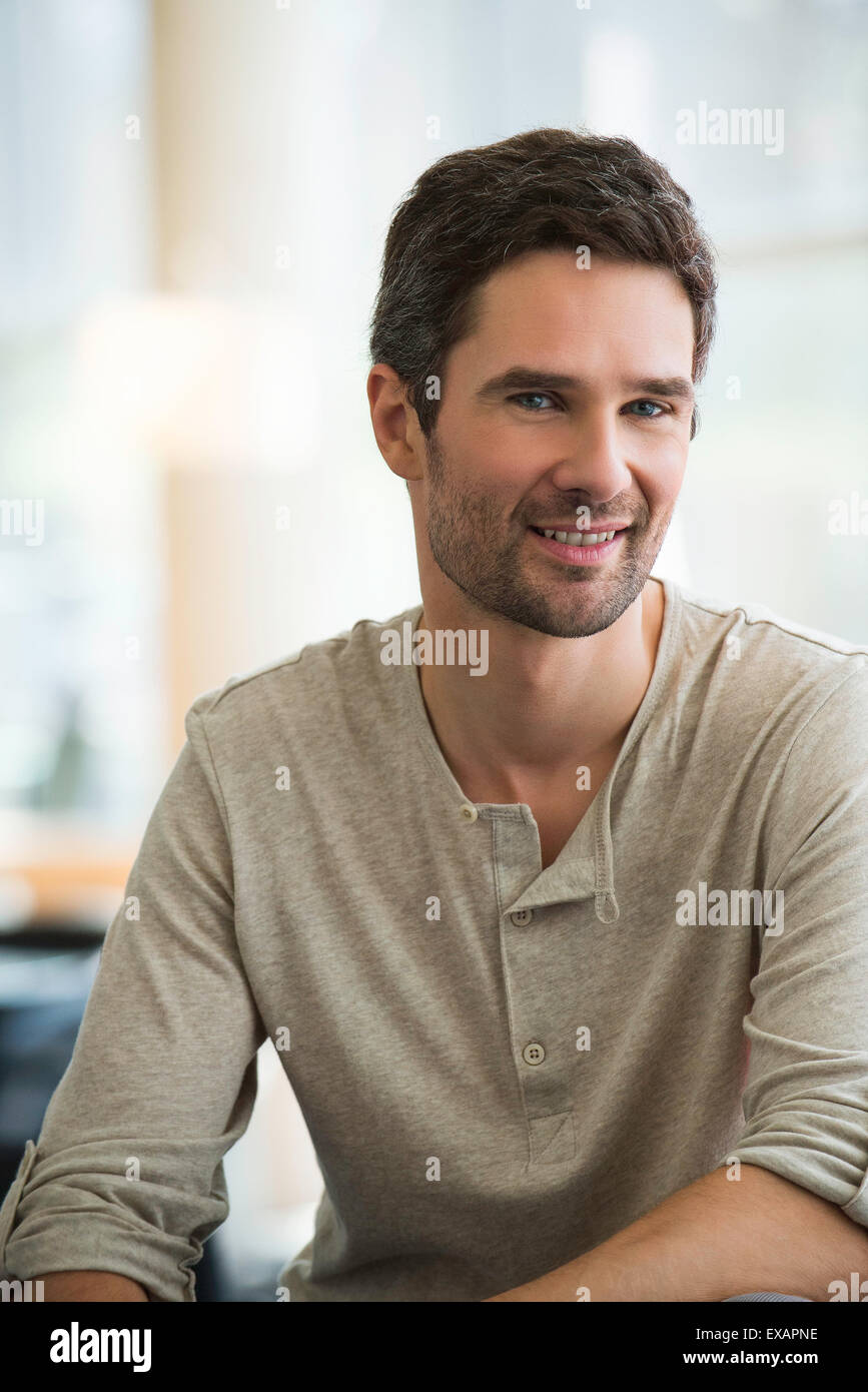 Man smiling, portrait Stock Photo - Alamy