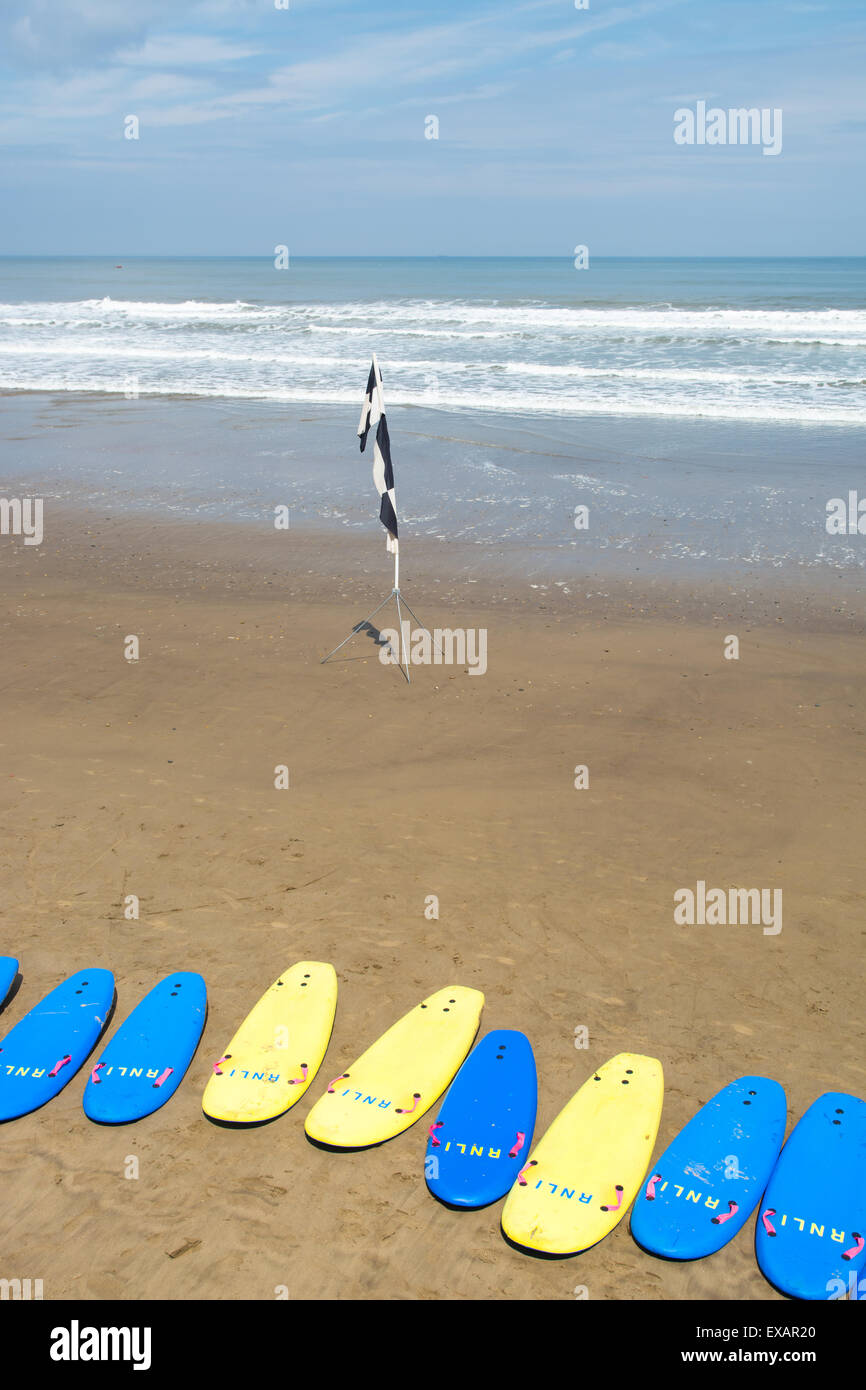 Surf boards on the beach Stock Photo - Alamy