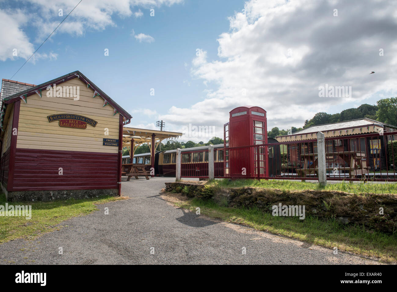 Bala Lake Railway station, Wales Stock Photo - Alamy