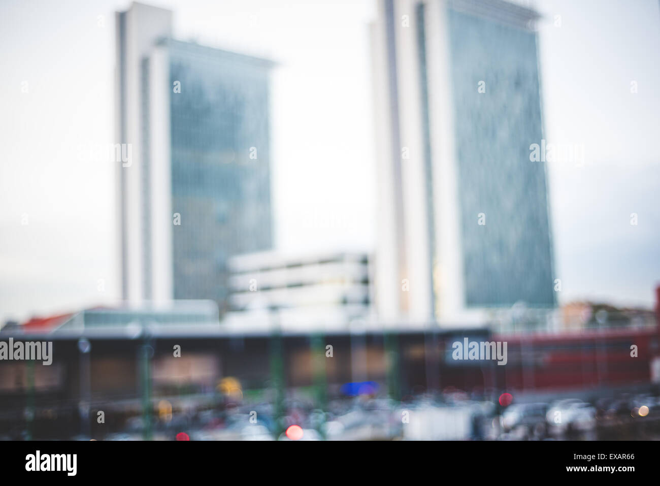 blurred urban milan landscape colored background Stock Photo - Alamy