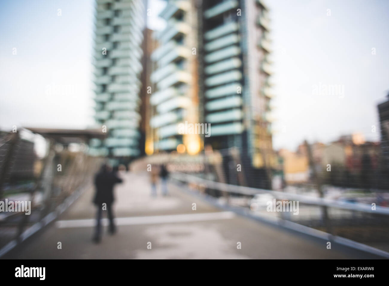 blurred urban milan landscape colored background Stock Photo - Alamy