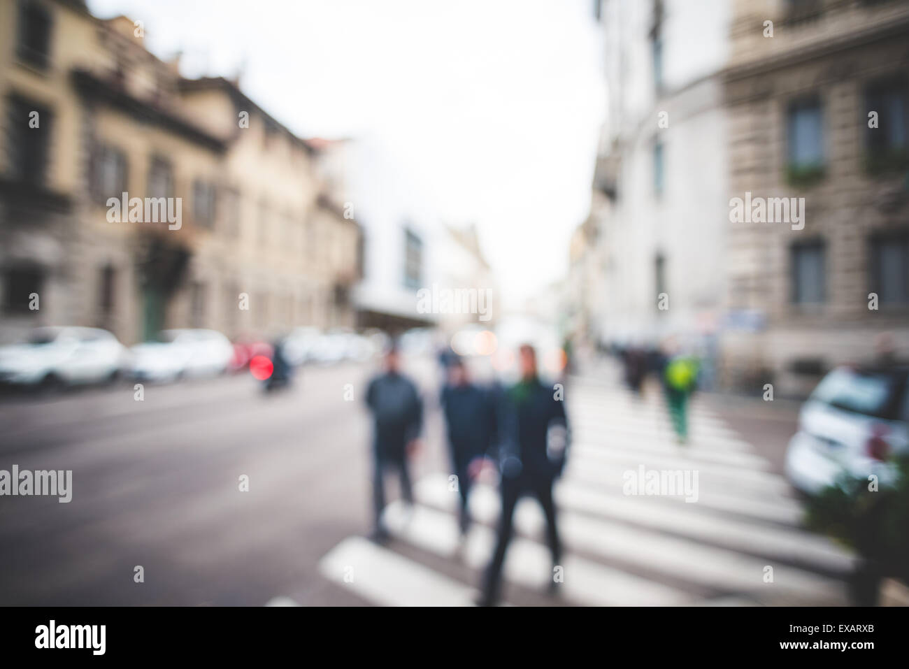 blurred urban milan landscape colored background Stock Photo - Alamy
