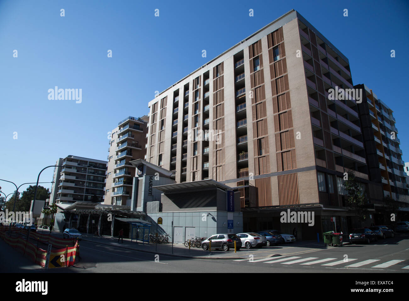 Mascot train station on Bourke Road, Mascot in Sydney, Australia Stock ...