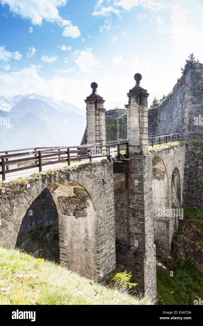 Fenestrelle Fort - North Italy. The 300 years old abandoned fortress ...