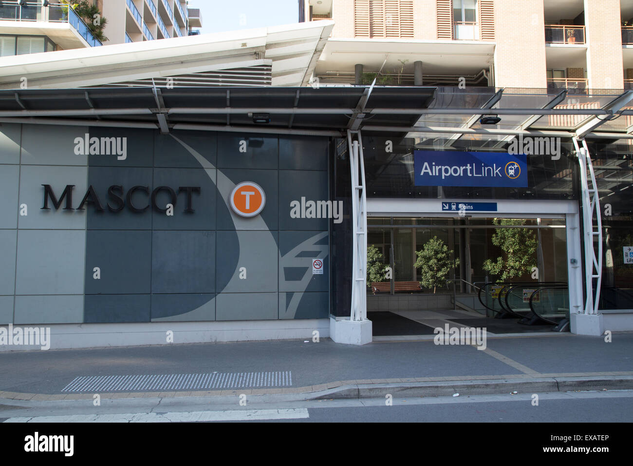 Mascot train station on Bourke Road, Mascot in Sydney, Australia Stock ...