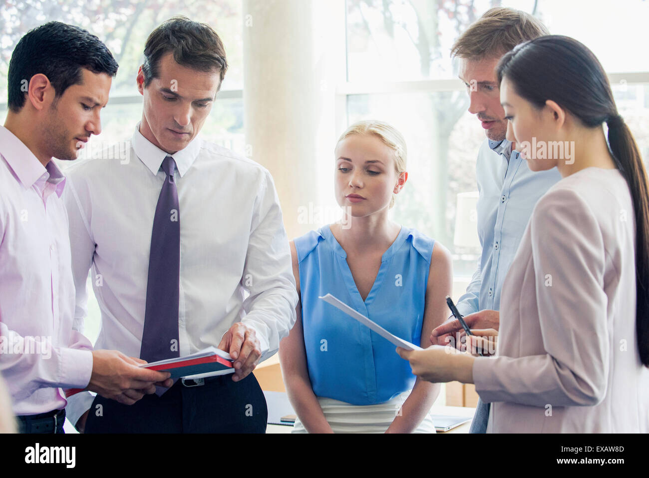 Young professionals collaborating tablet hi-res stock photography and ...